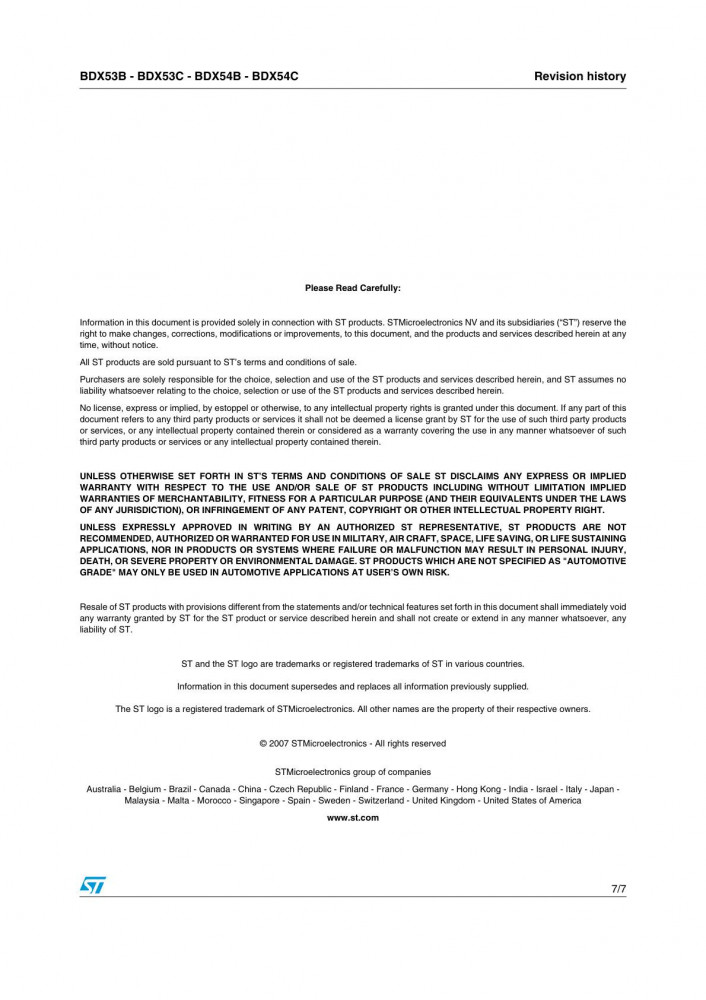 BDX54C datasheet page 7