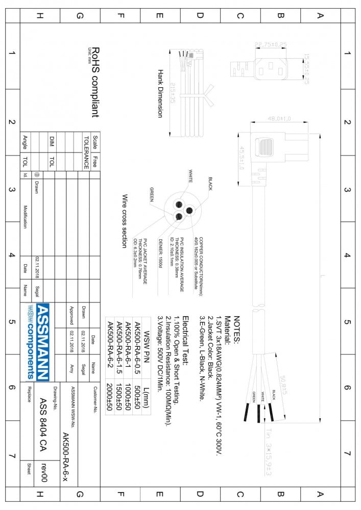 AK500-RA-6-1 technical drawing preview
