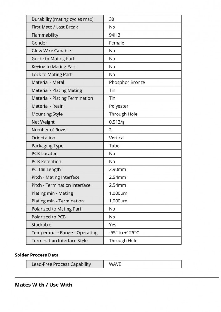 Technical document image 3 for MOLEX 901512106