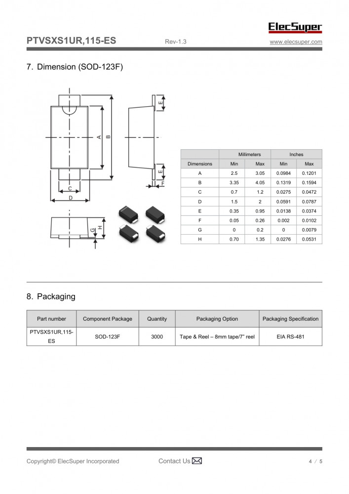 ElecSuper SuperTVS datasheet page 4