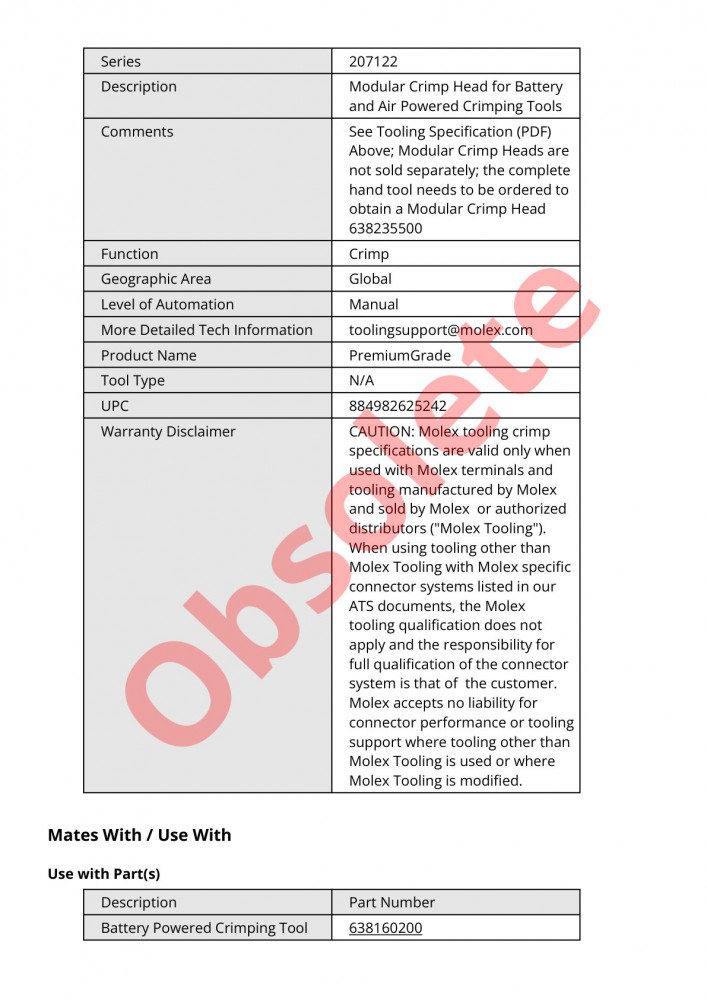 Technical document image 2 for Molex 638235570