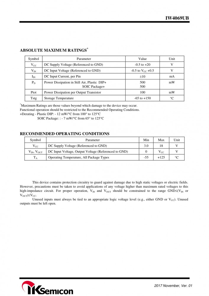 IW4069UBDT datasheet page 2