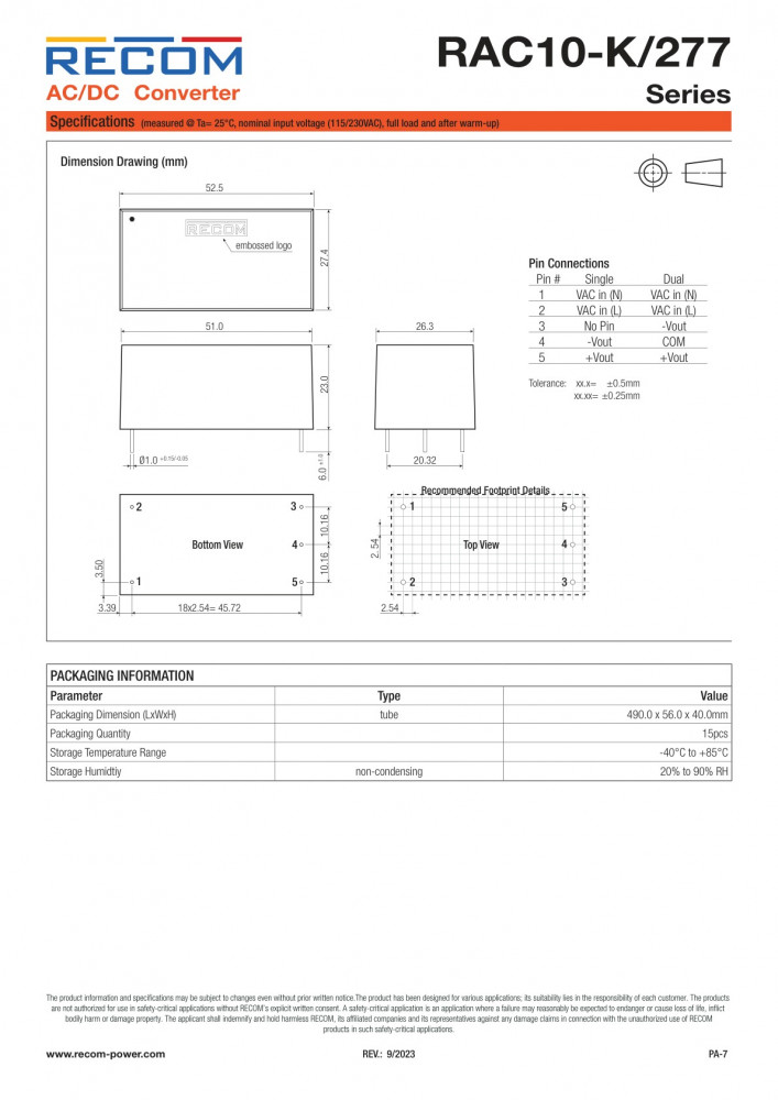 RAC10-K/277 datasheet page 7