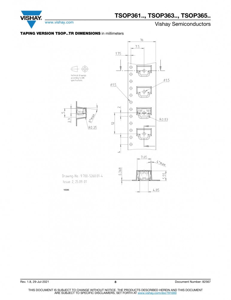 TSOP36136TT datasheet page 8