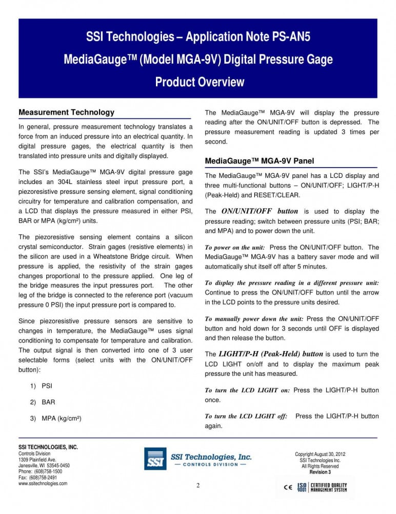 MGA-100-A-9V-R application note page 2