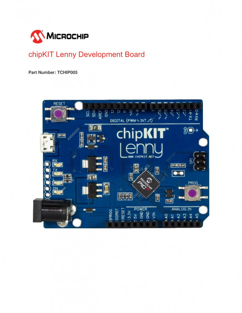 TCHIP005 chipKIT Lenny technical document page 1