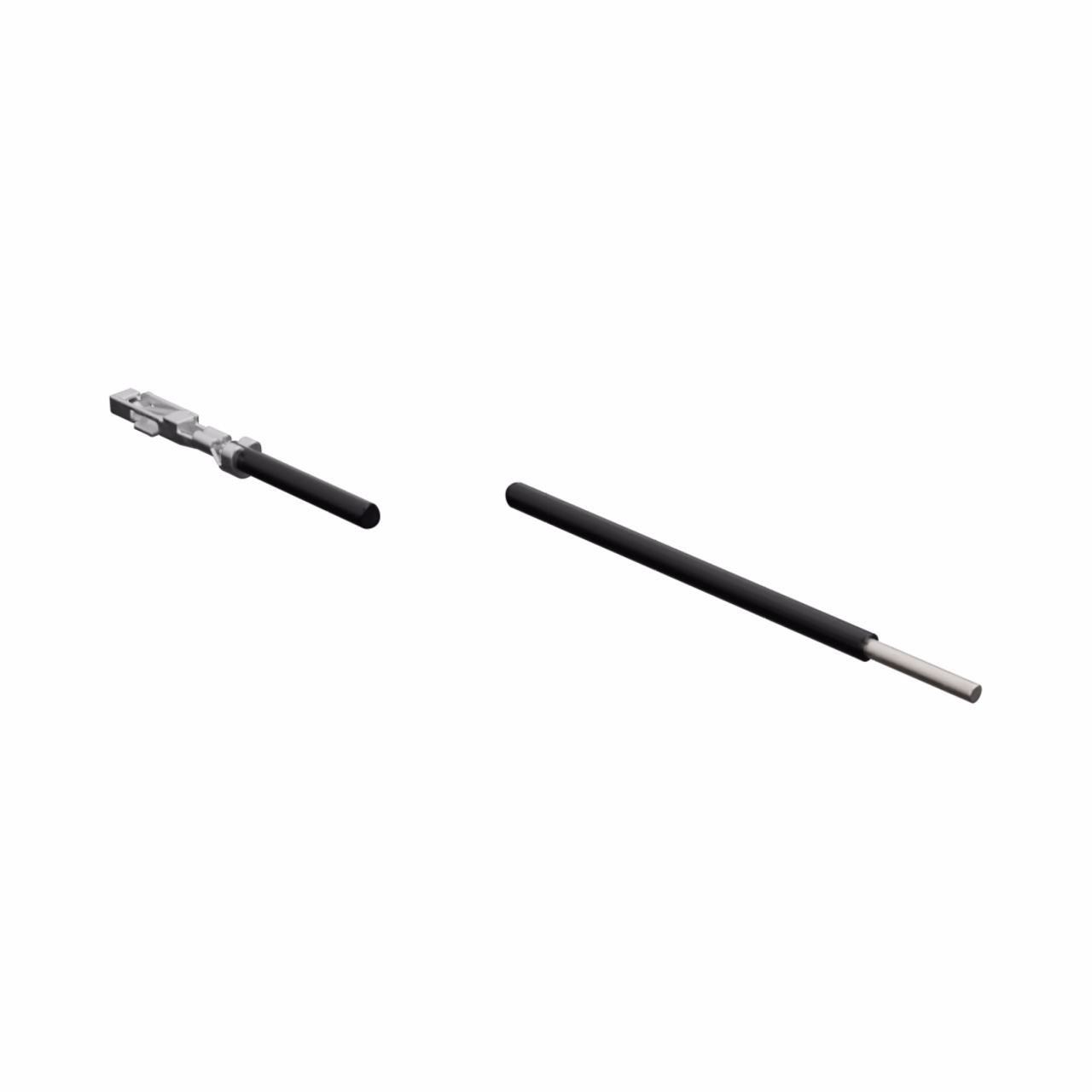 Pre-Crimped Lead iGrid-Female-to-Pigtail, Tin (Sn) Plating, 450.00mm Length, 24 AWG, Black for sale