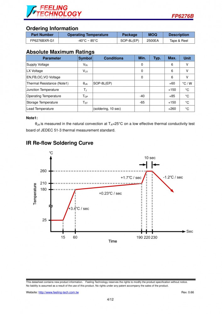 FP6276BXR-G1 datasheet page 4