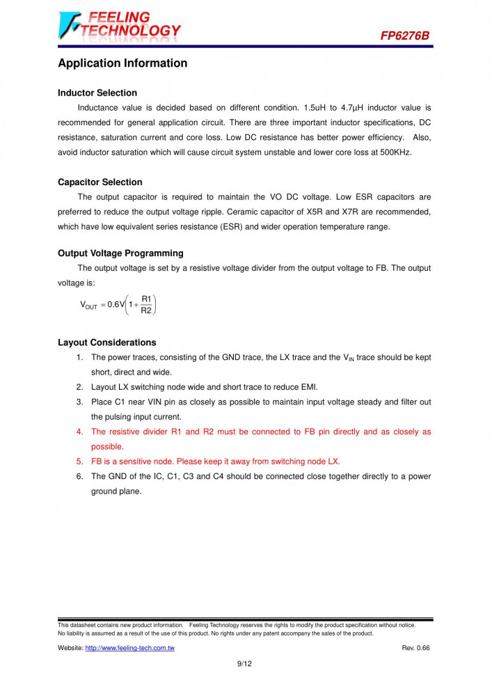 FP6276BXR-G1 datasheet page 9