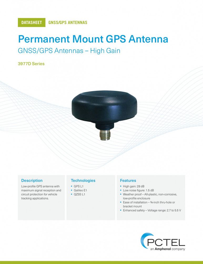 3977D Series product document page 1