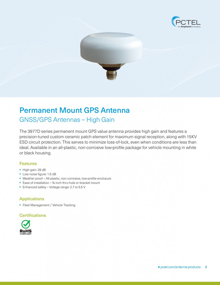 3977D Series product document page 2