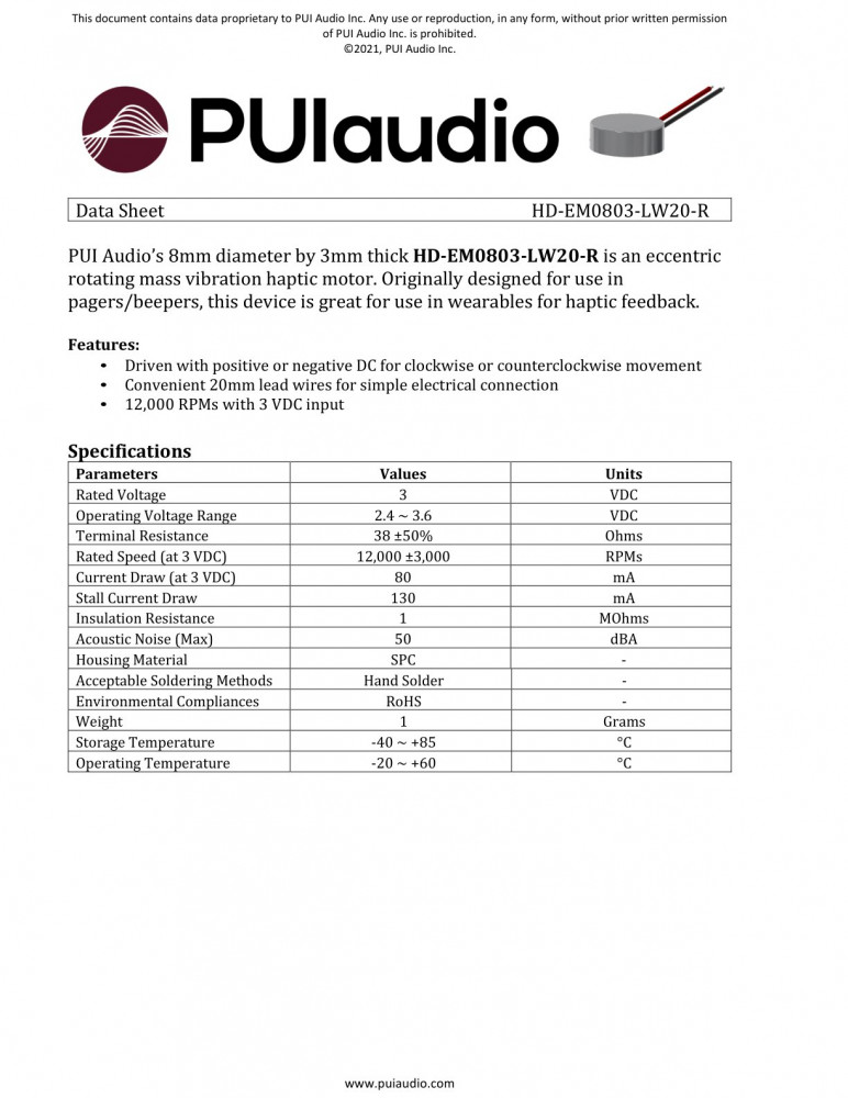 HD-EM0803-LW20-R datasheet page 1