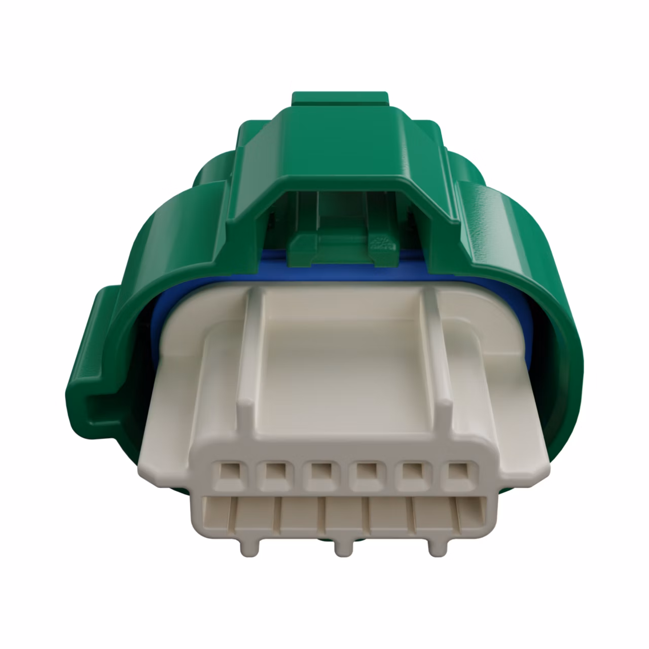 Squba Sealed Receptacle Assembly, 1.80mm Pitch, Single Row, 6 Circuits, Green for sale