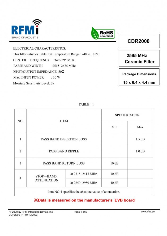 CDR2000 technical document page 1