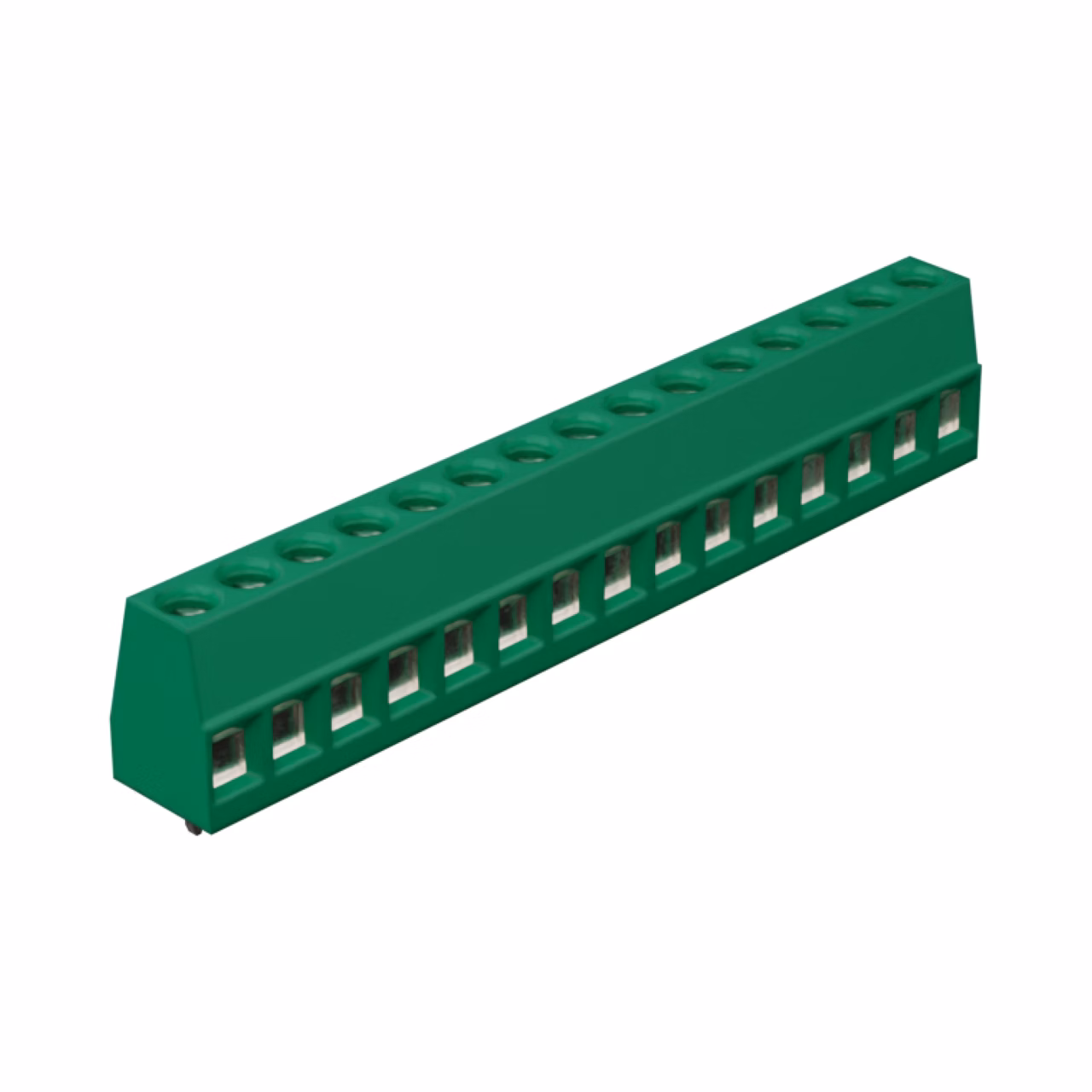 5.08mm Pitch Eurostyle Vertical Fixed Mount PCB Terminal Block, Green Housing, 15 Circuits for sale