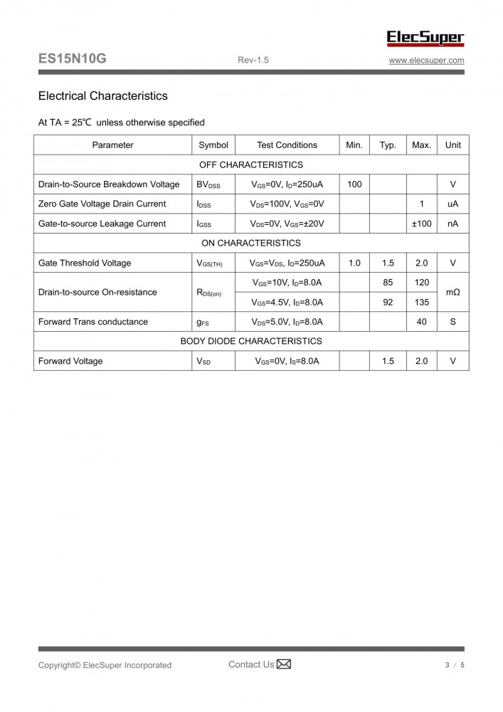 ES15N10G datasheet page 3