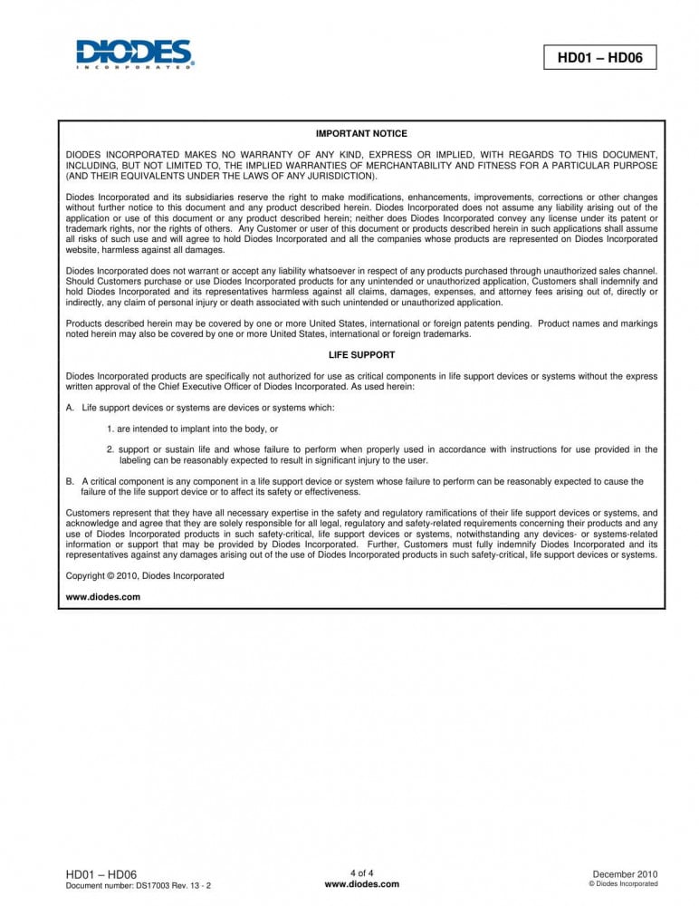 HD01-T datasheet page 4
