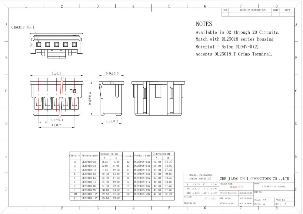 DL25018 technical document page 8