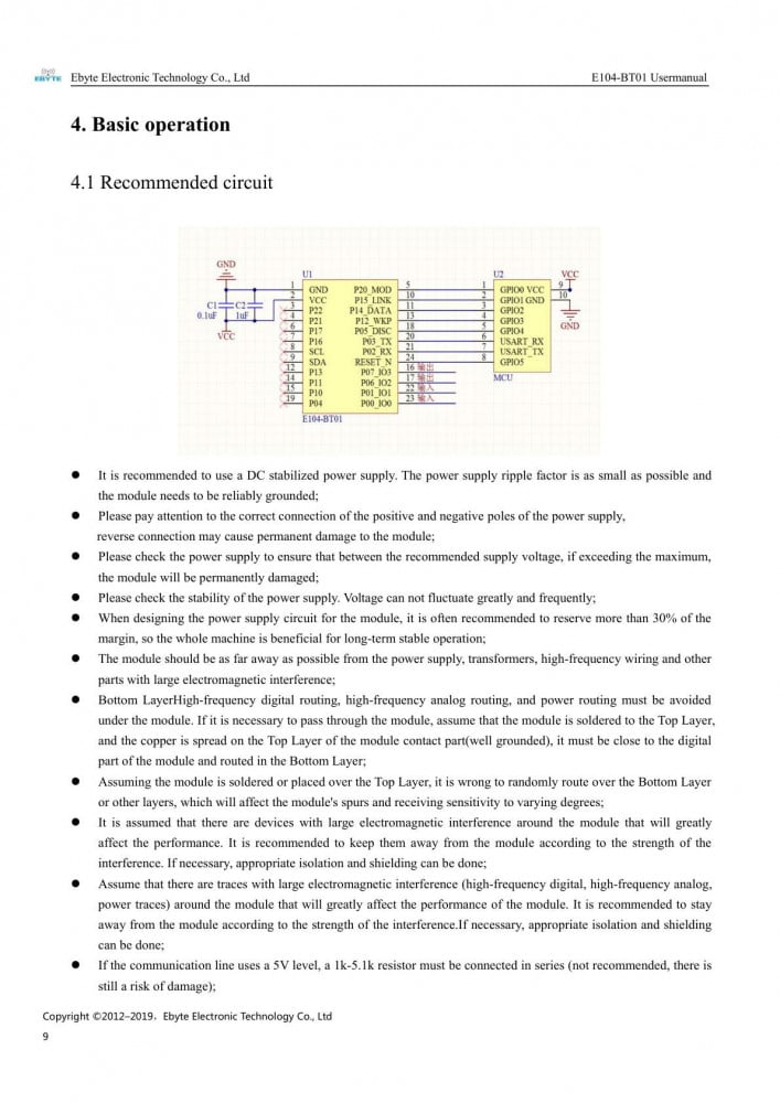 E104-BT01 datasheet page 10