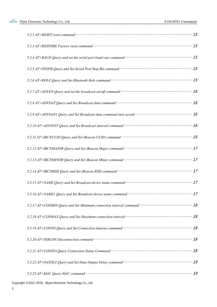 E104-BT01 datasheet page 3