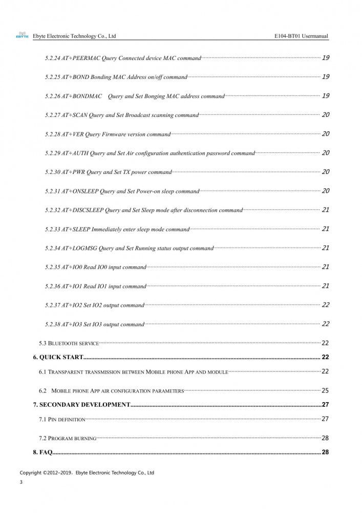 E104-BT01 datasheet page 4