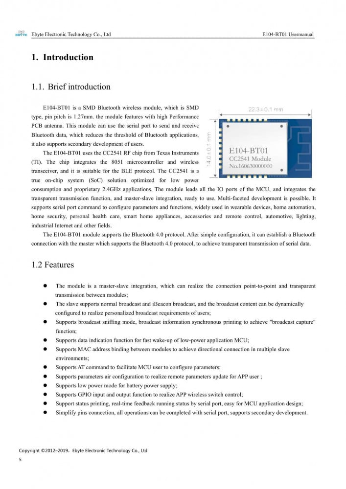 E104-BT01 datasheet page 6