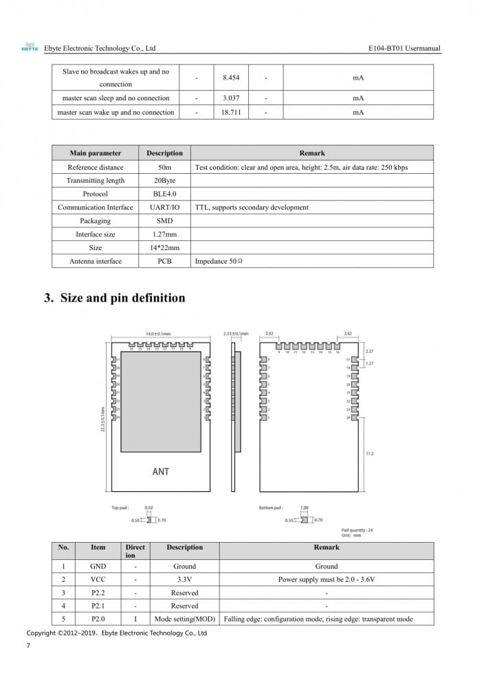E104-BT01 datasheet page 8