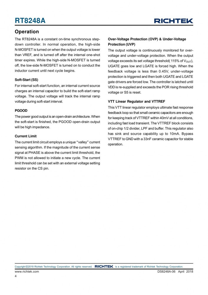 RT8248A datasheet page 4