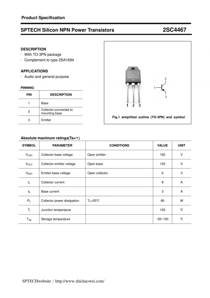 2SC4467 datasheet page 1