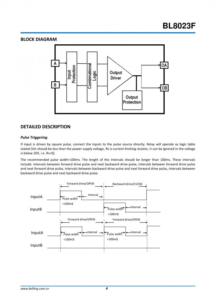 BL8023F datasheet page 4