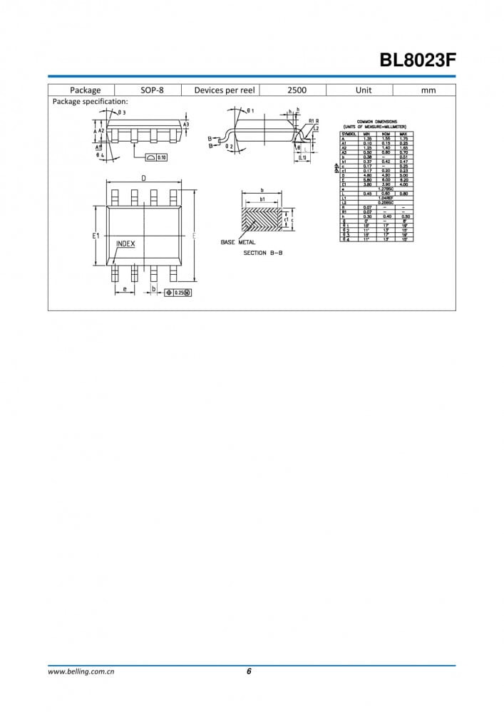 BL8023F datasheet page 6