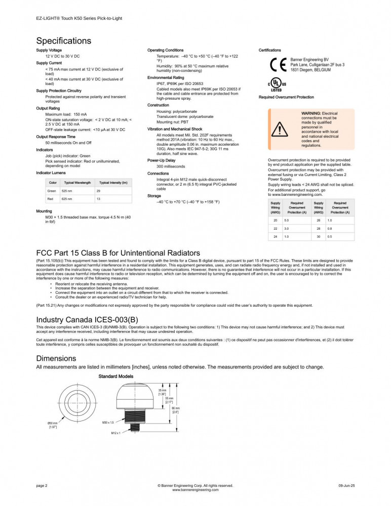 K50APTGRCQ technical document page 2
