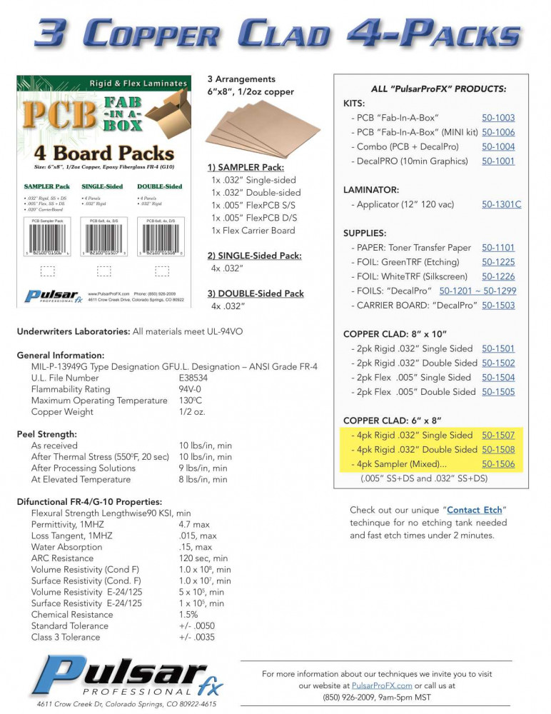 Product document image for rigid and flex laminates
