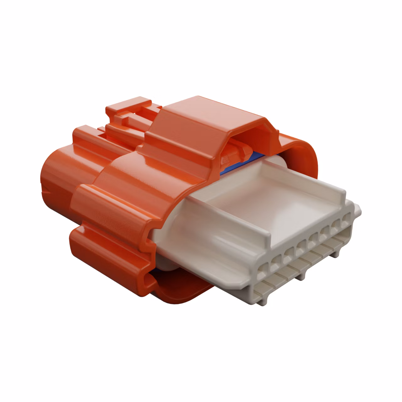 Squba Sealed Receptacle Assembly, 1.80mm Pitch, Single Row, 8 Circuits, Orange for sale