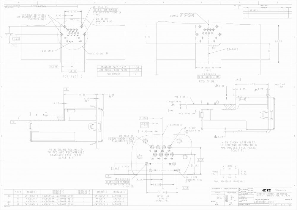 TE Connectivity 1888250-1 technical drawing page 2