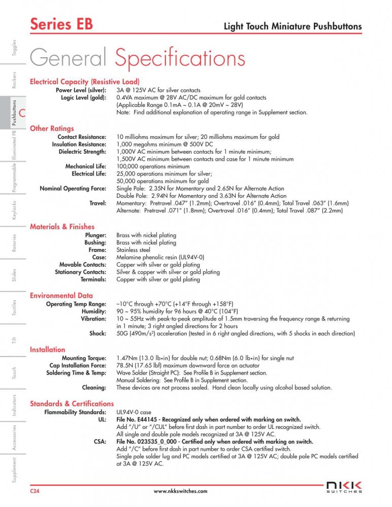 NKK EB series technical document page 1