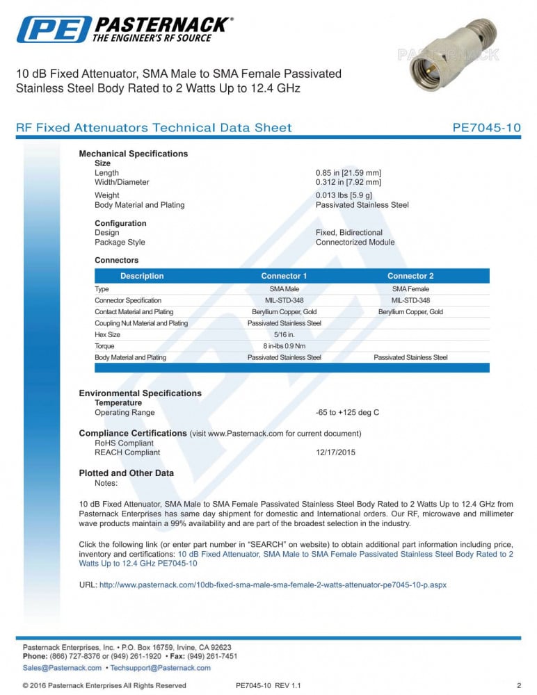 PE7045-10 datasheet page 2