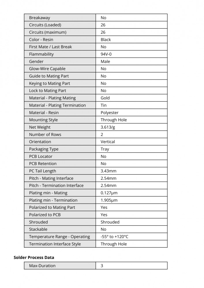 MOLEX 878342619 technical document preview, page 3
