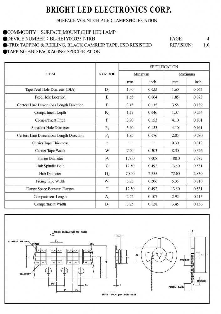 BL-HE1Y0G033T-TRB specification document, page 3