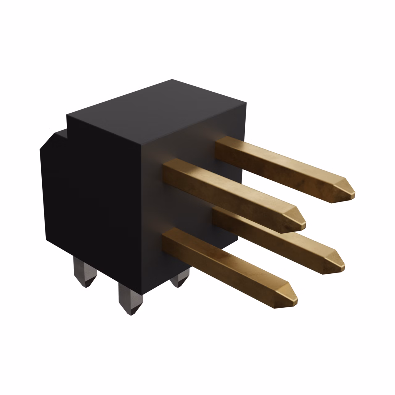 2.00mm Pitch Milli-Grid Header, Right-Angle, Through Hole, 4 Circuits, 0.05µm Gold (Au) Plating, Mating Pin Length 4.00mm, Tail Length 1.85mm, Tray, Lead-Free for sale