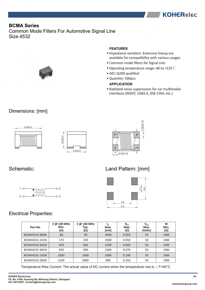 BCMA4532-601N datasheet page 1