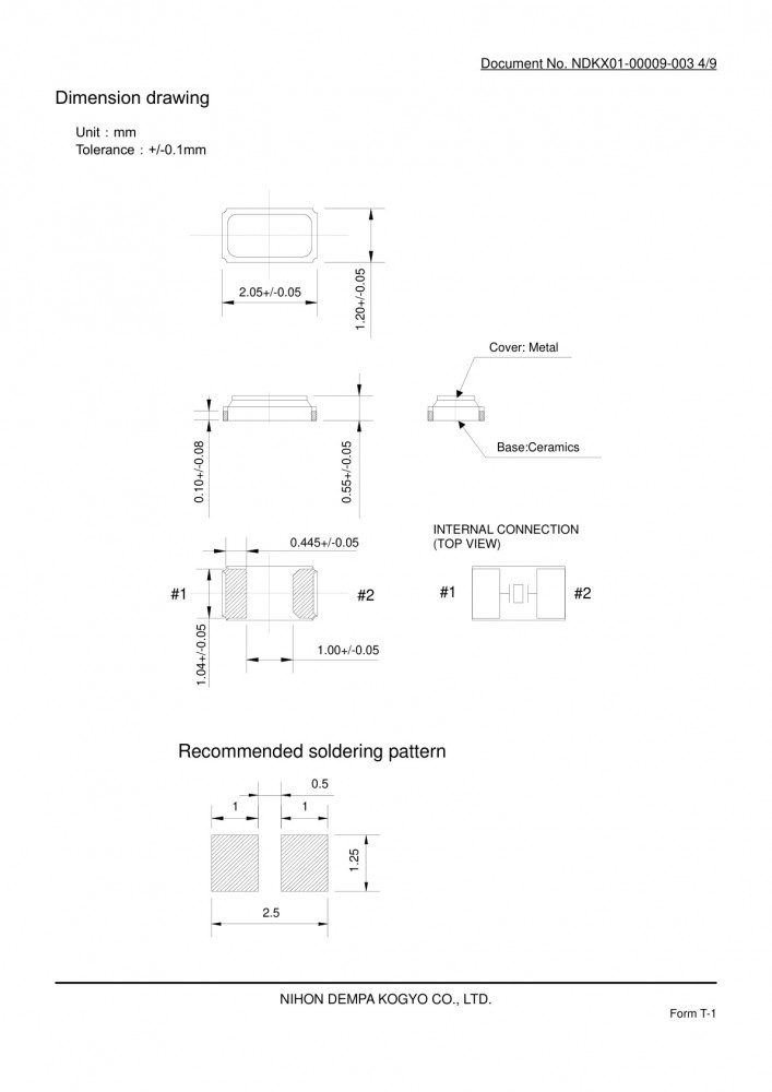 NX2012SF datasheet page 4