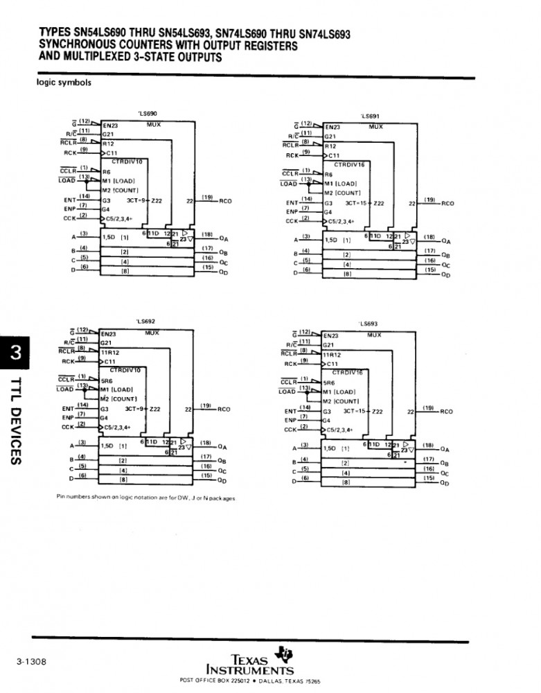 54LS691FK/B datasheet page 8
