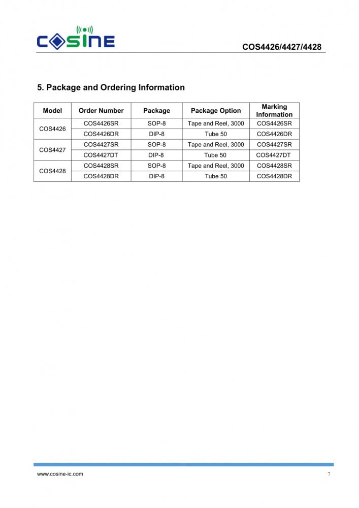 COS4427DT datasheet page 7
