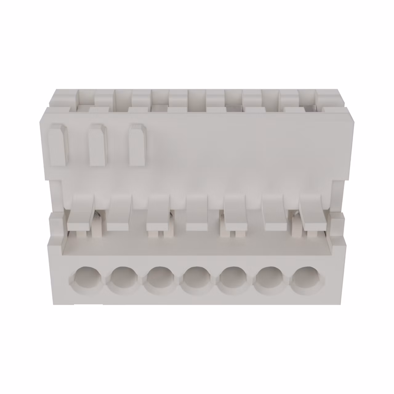 Appli-Mate RAST 2.5 Female Connector, 5.00mm Pitch, 4 Circuits, Position D, E, F, G and H Removed, Open Endwalls for sale