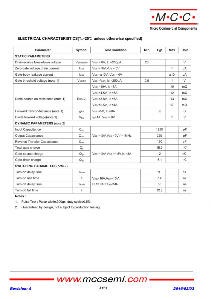 MCCD2004-TP datasheet page 2