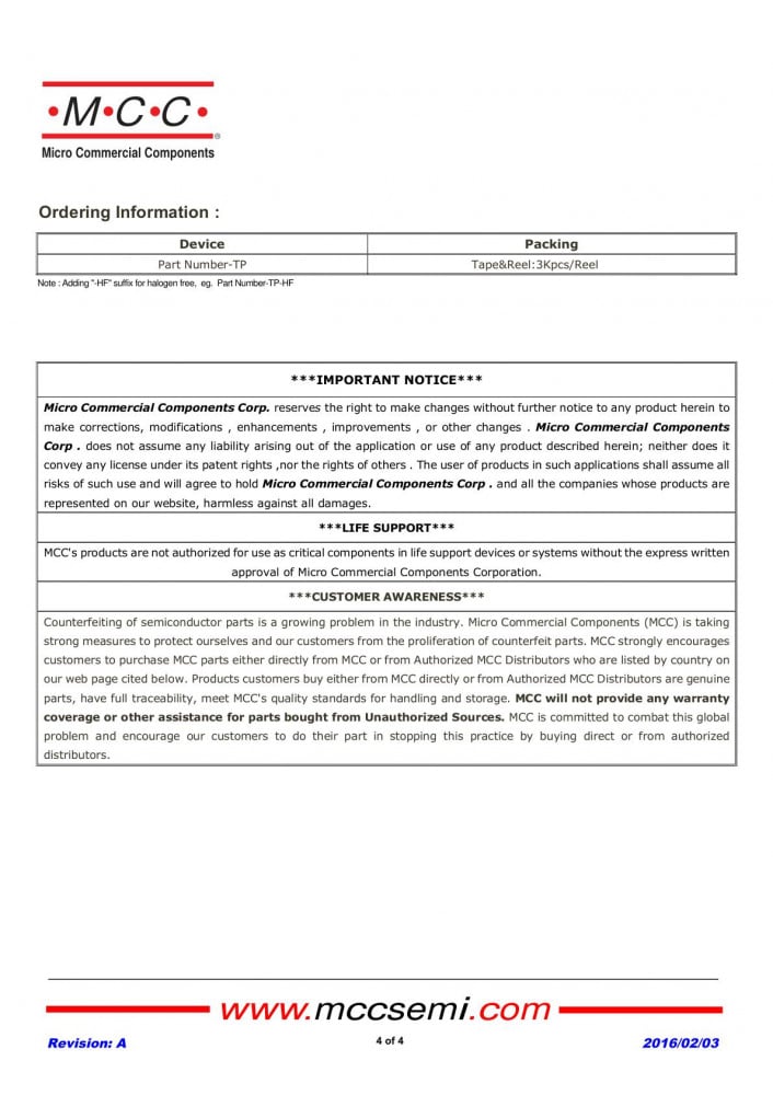 MCCD2004-TP datasheet page 4