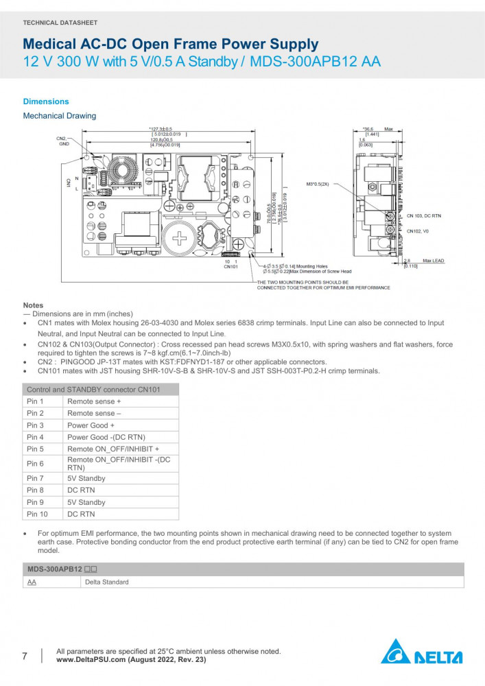MDS-300APB12 AA datasheet page 7