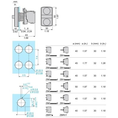 Schneider XB5AA731327 Pushbutton Switch for sale