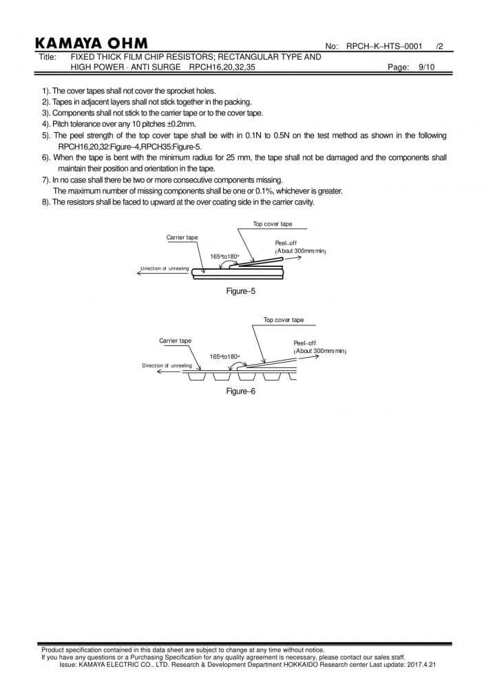 KAMAYA RPCH datasheet page 10